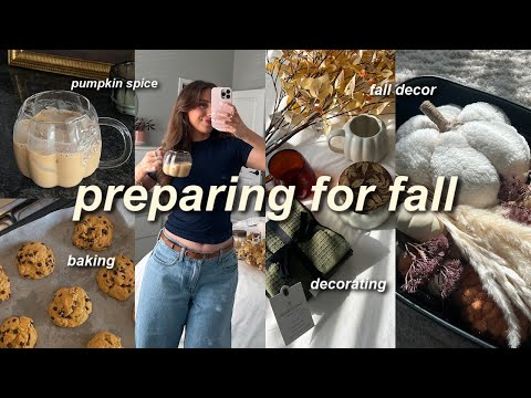 FALL VLOG 🍂 fall decor shopping, pumpkin spice, decorating for fall, + baking! (fall inspo 2024)