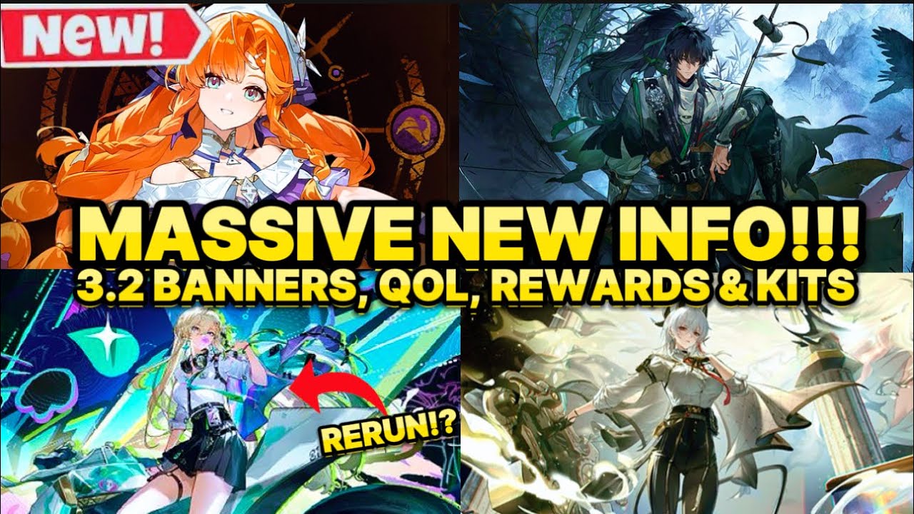 MAJOR NEWS!!! 3.2 UPDATED BANNERS, FREE PULLS, QOL CHANGES + KIT & WEAPON INFO! [Wuthering Waves]