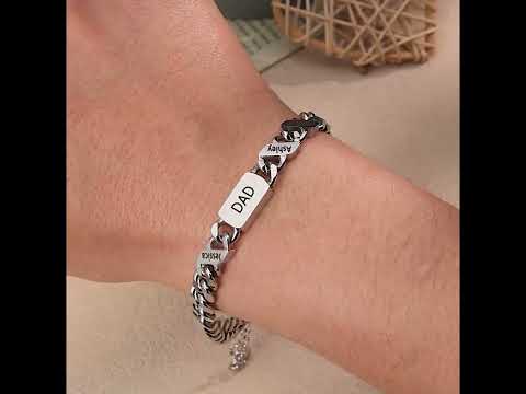 Custom Name Bracelet for Dad | Heartfelt Gift He’ll Wear Every Day