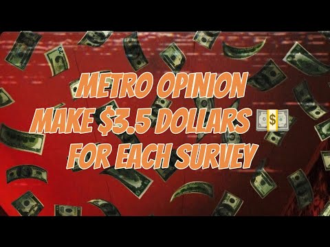 Metroopinion make $3.5 dollar for each survey #sidehustle #earnmoney #metroopinion