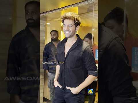 Kartik Aryan clicked with Satyaprem ki Katha cast at Maharaja Bhog, Juhu #shorts