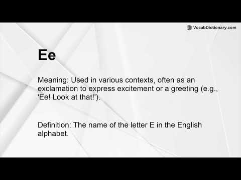 Ee Meaning