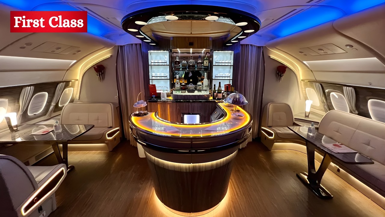 The New Emirates A380 First Class | New York to Dubai Flight | 4K Full Review