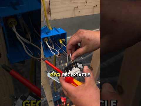 How to properly install a GFCI receptacle ⚡️#electrician #electrical #electricity