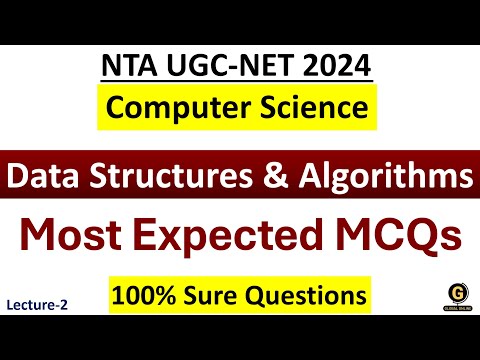 Data Structures Full Syllabus IMP. Question -2 Video Lecture - Crash Course for UGC NET Computer ...