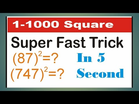 Square of any number from 1-1000