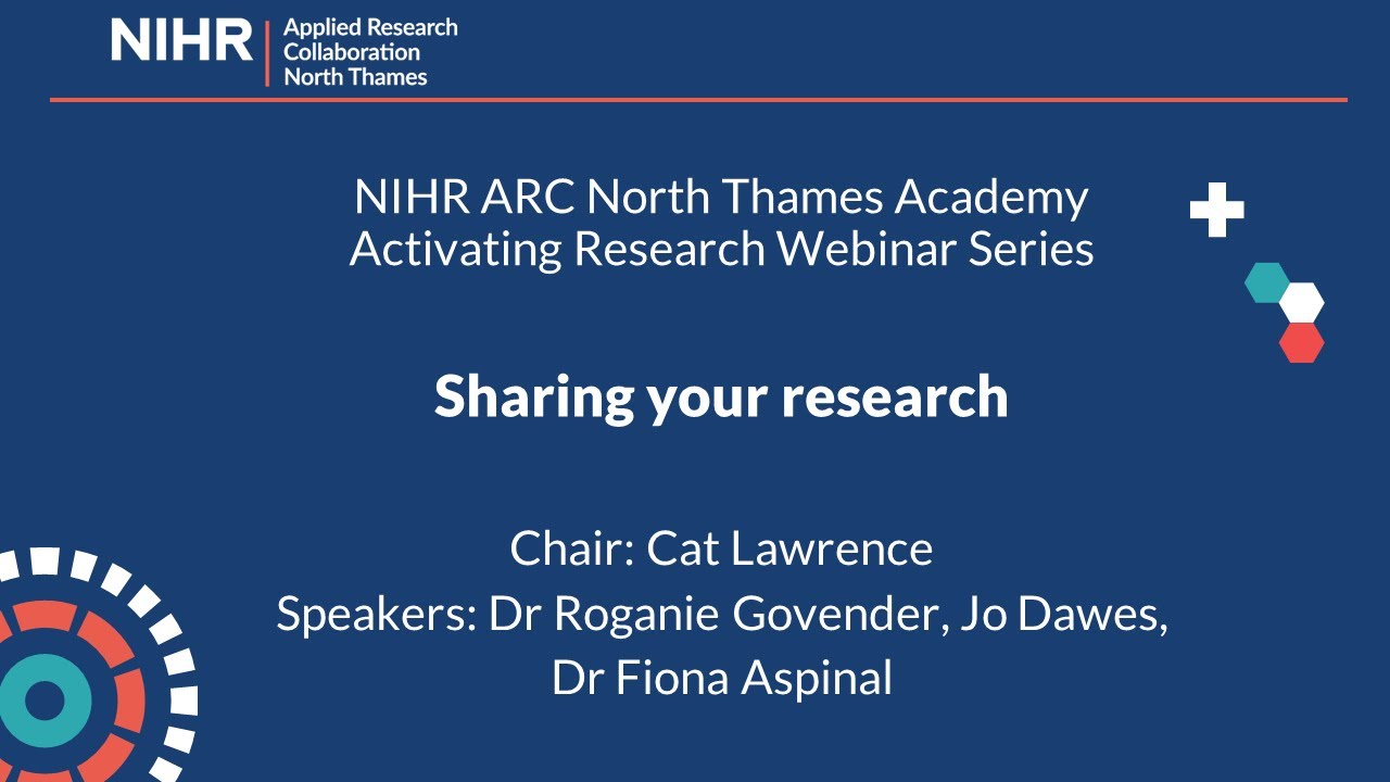 Sharing your research – disseminating findings and using these in practice