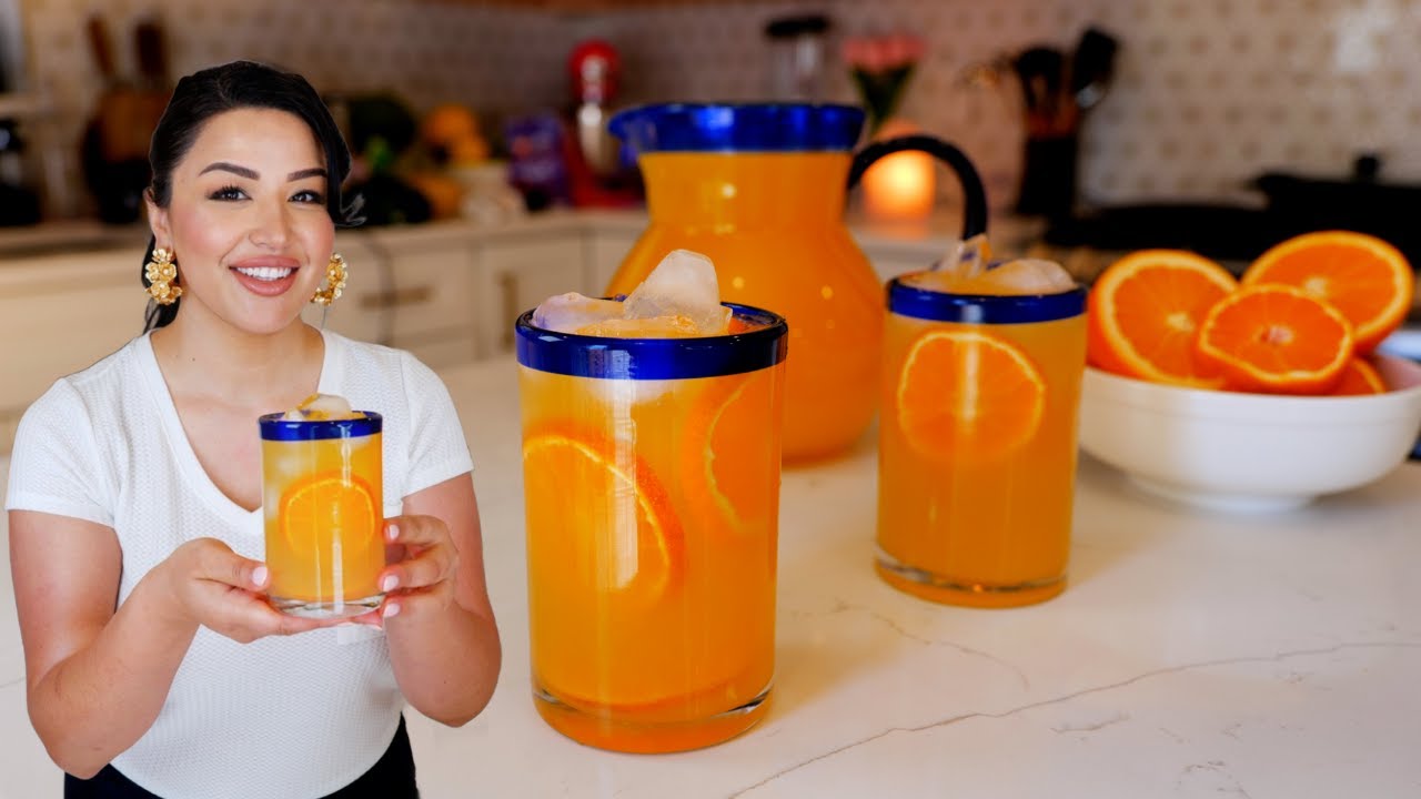 The BEST Easy Mexican ORANGE Drink Recipe AGUA FRESCA de Naranja Dulce