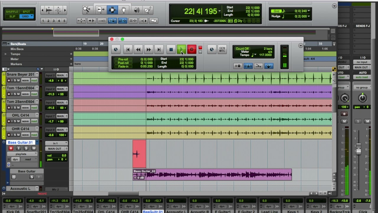 Working with Pro Tools - Playlist Record and Comping