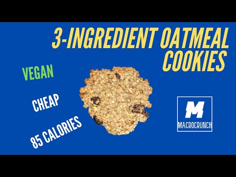 3 Ingredient Oat Cookies - Low Calorie Recipe!