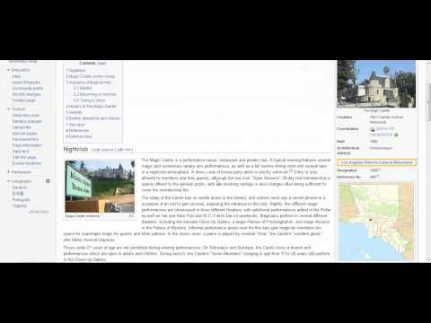 Overview of a Wikipedia Page - Hyperlinks and more - Jerry Andrus
