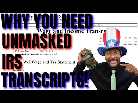 Get unmasked IRS transcript | TCC