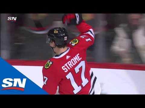 Corey Crawford Picked Up an Assist on Dylan Strome's Sweet Backhand Goal
