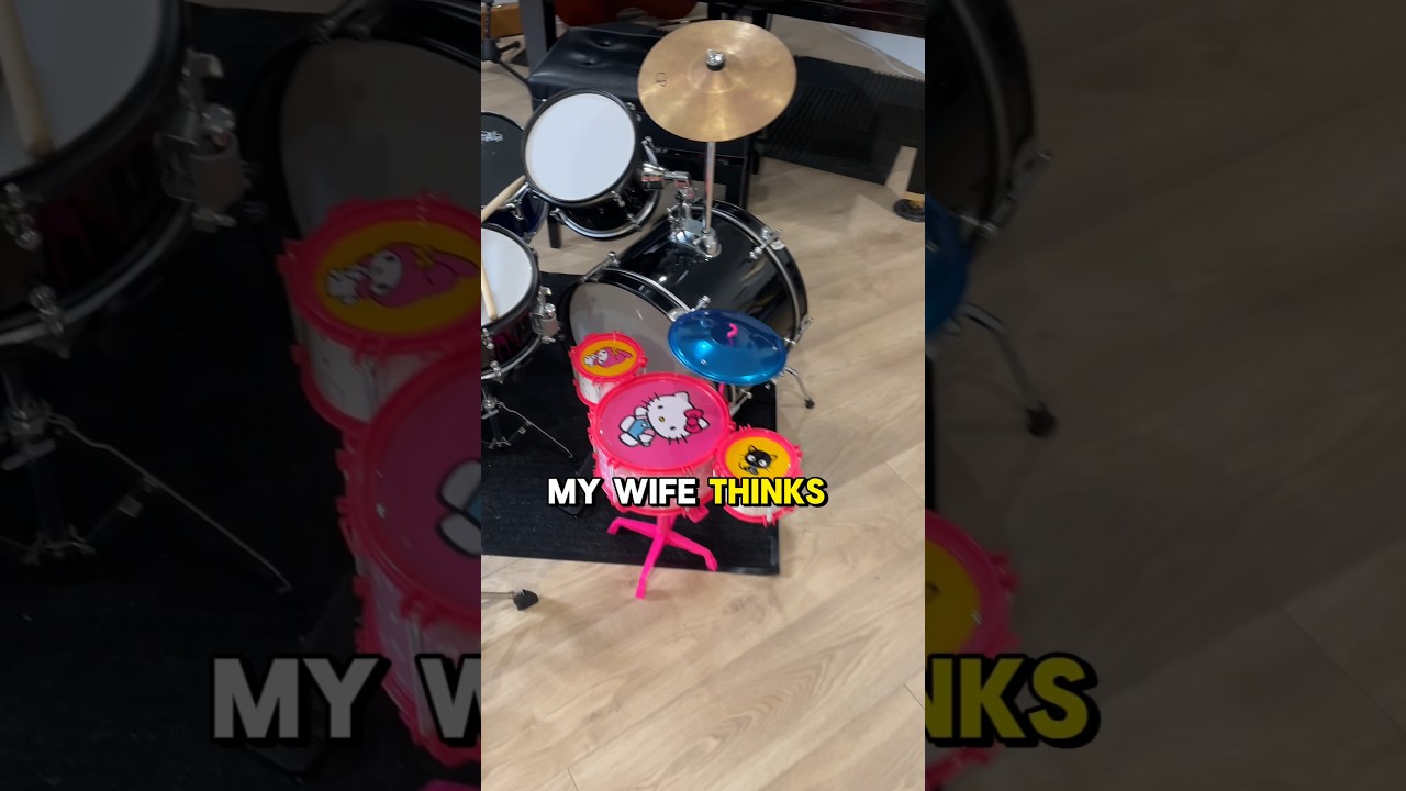 This toy drumset actually sounds NOT BAD 🤣