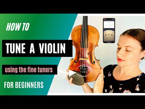 How to TUNE A VIOLIN using the FINE TUNERS // A TUTORIAL for BEGINNERS // Using a TUNING APP