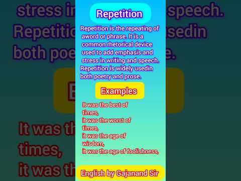 Repetition | what is Repetition | Repetition:a literary term |