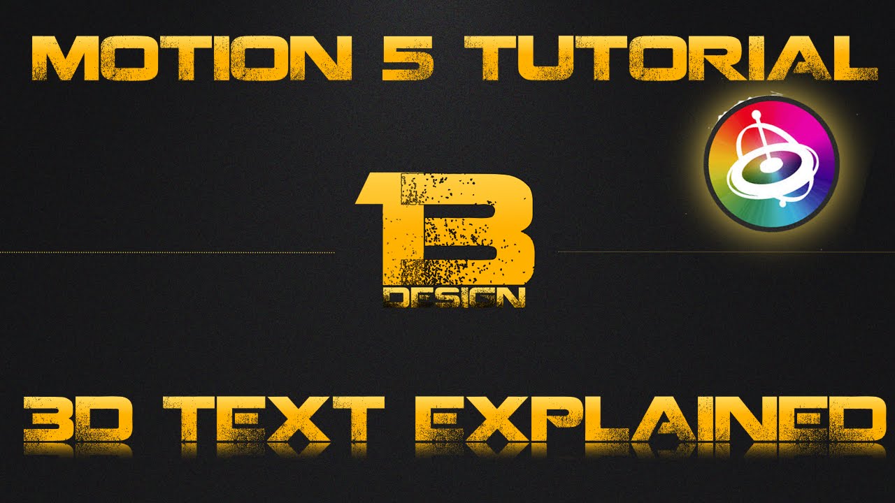 Apple Motion Tutorial | 3D Text Explained