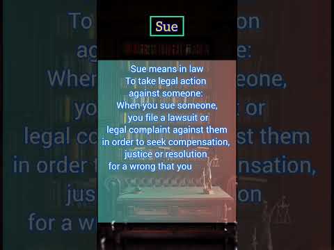 Sue means in law #legalknowledge #lawstudent #lawyers