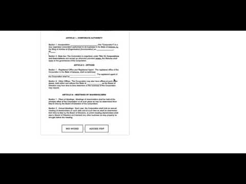 Free Arizona Corporate Bylaw Template – PDF – Word