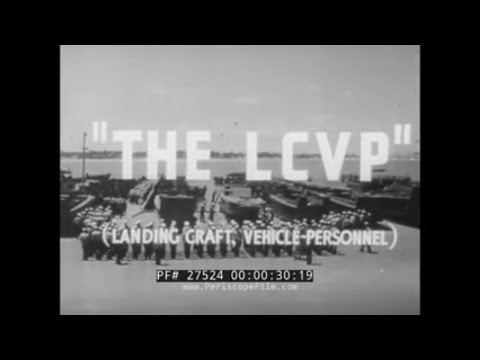 "BOAT HANDLING" LCVP HIGGINS BOAT CREW 1944 U.S. NAVY LANDING CRAFT TRAINING FILM 27524