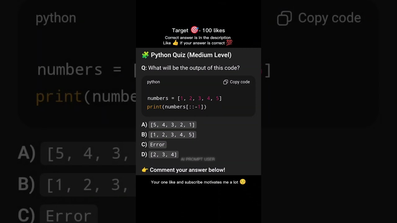 Collecting Programmers day-36 (71/100) #python #javaprogramming #coding #aipromptuser