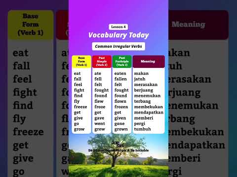 Verb 1, Verb 2, dan Verb 3 #bahasainggris