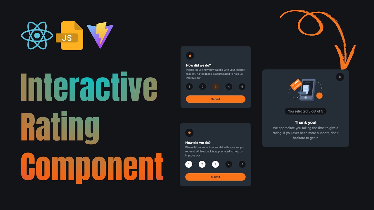 React Rating Component Tutorial: Frontend Mentor Challenge | Build a Responsive UI with Tailwind CSS