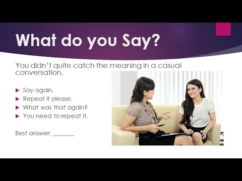 Learn English Correctly: Asking for Clarification