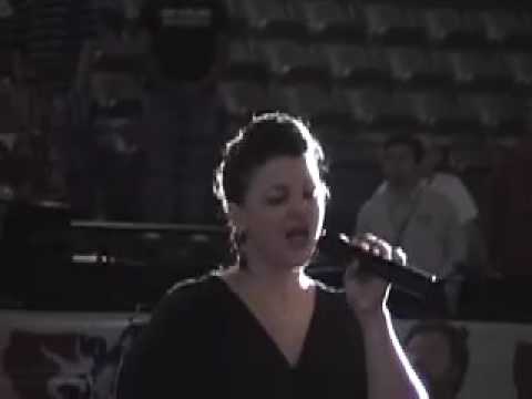 Crystal Sings National Anthem