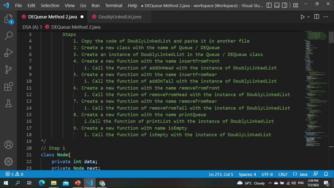 [Java Example] DEQueue Method 2