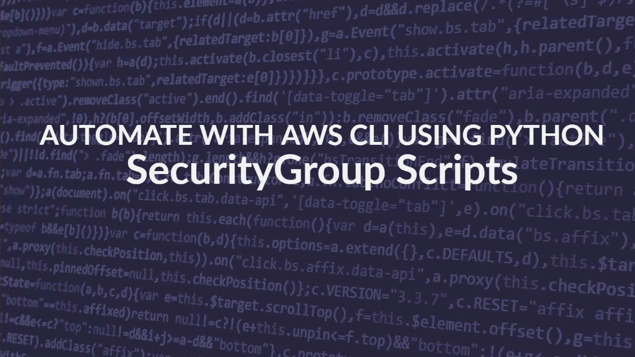 Automate Security Groups with AWS CLI using Python...