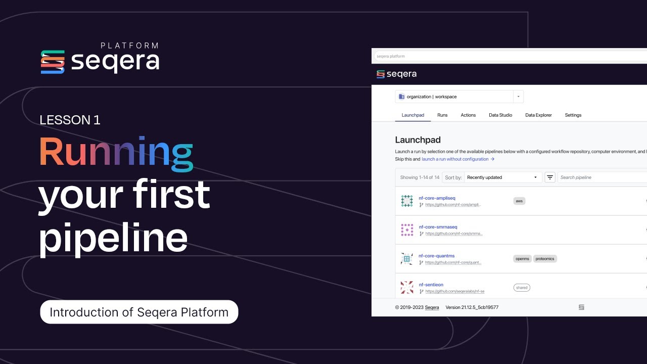 Introduction to Seqera: Running your first pipeline