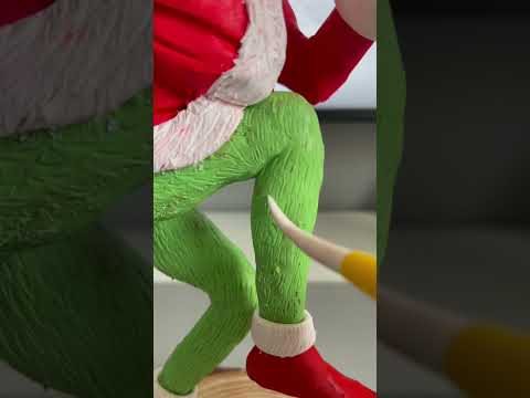 Sculpting a model of the Grinch to figure out exactly how I’m going to make him into a lifesize CAKE