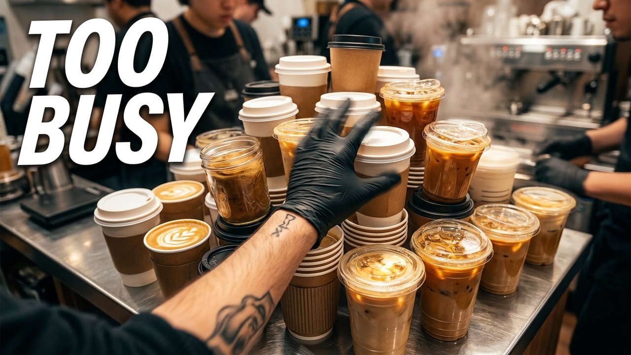 Nonstop Coffee Orders ☕ Fast-Paced Barista ASMR #coffee #busy #asmr