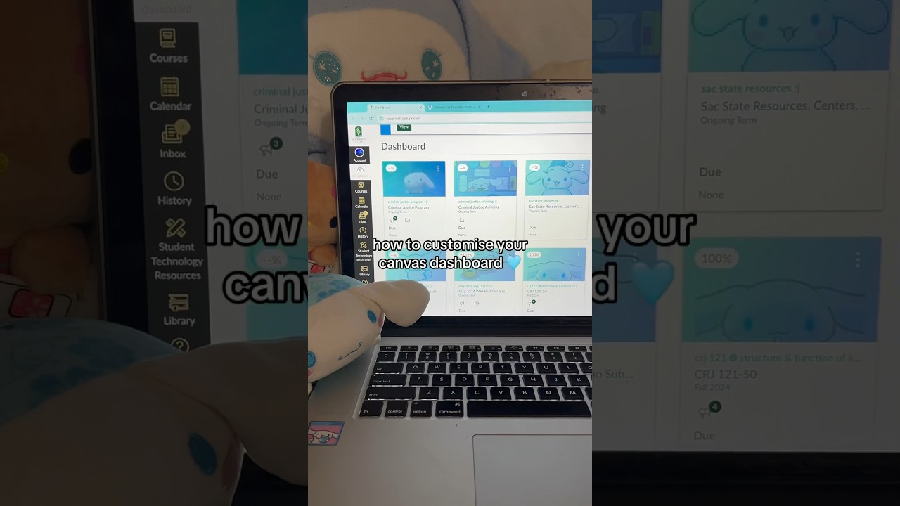 how to customize the canvas dashboard 🤍 #shorts #youtubeshorts #college #backtoschool #canvas #fyp
