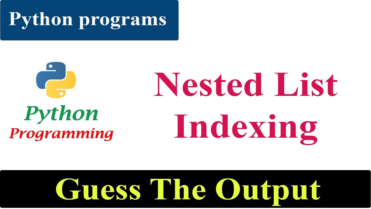 Guess The Output 11 | Python Programs And Answers | Nested List Indexing