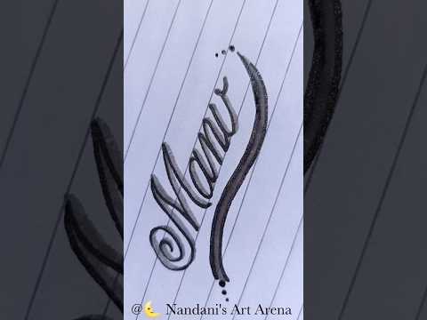 Manu Name Art #shorts #ytshorts