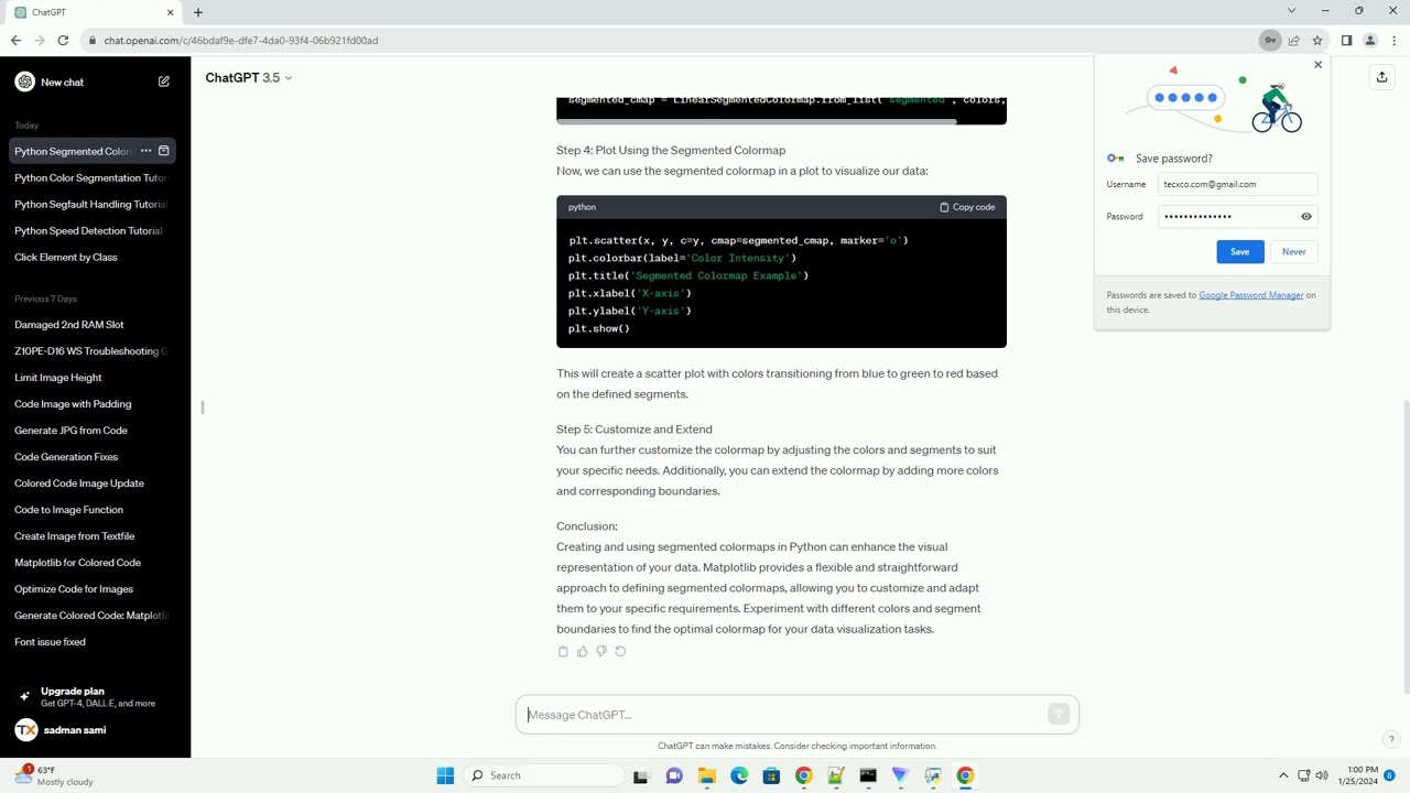 python segmented colormap