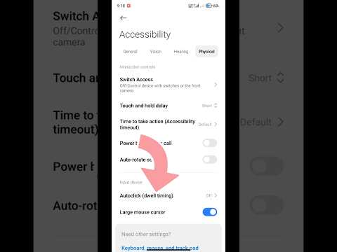 Autoclick (dwell timing) accessibility secret features | Input Device #shorts