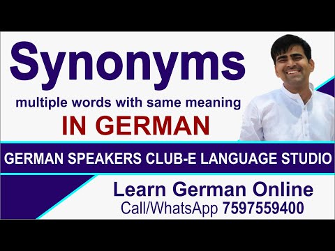 Synonyms - multiple words with same meaning | German Grammar in Hindi | German for beginners | A2