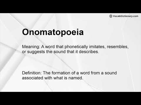 Onomatopoeia Meaning