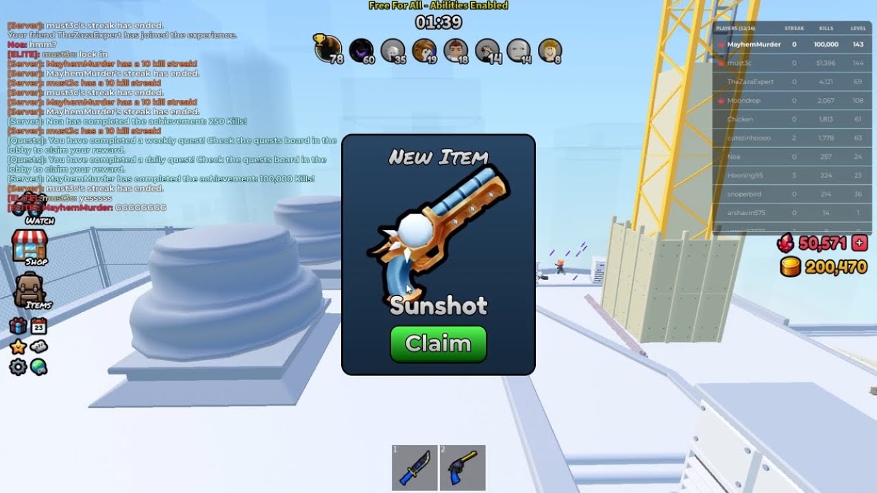 ROBLOX / MURDER MAYHEM / 100K KILLS (broken audio)