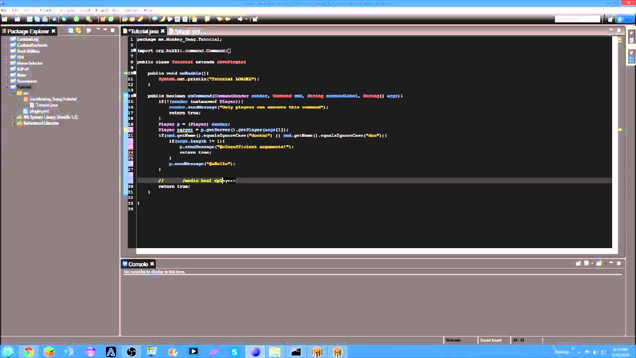 Bukkit Coding Tutorial Episode 2: Command Arguments, Command Aliases