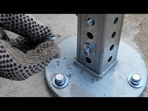 Concrete Sign Post Base Installation Video | Traffics Safety Products a division of Eberl Iron Works