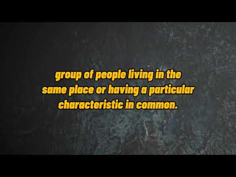 What Does COMMUNITY Means || Meanings And Definitions in ENGLISH