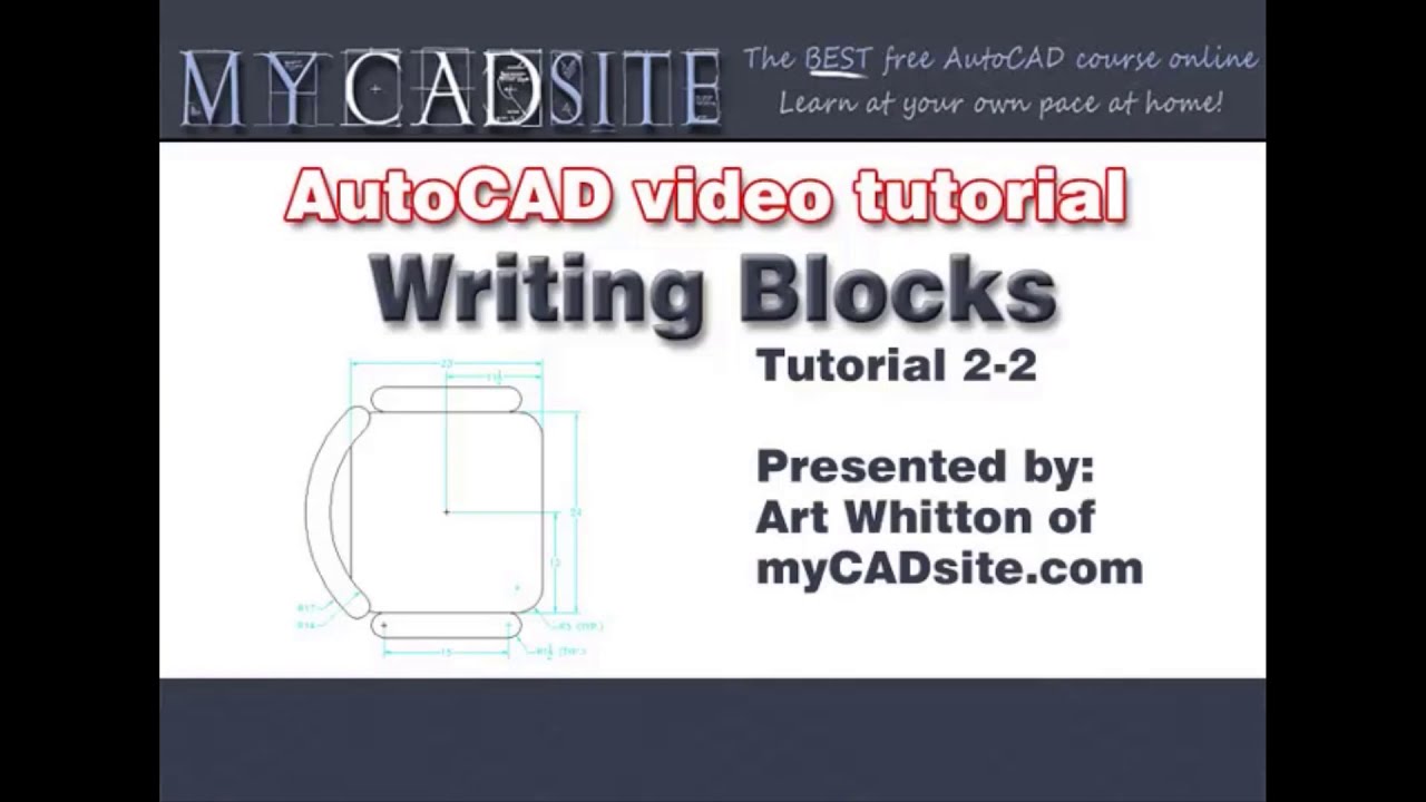 AutoCAD Tutorial Lesson 2-2 Writing Blocks (Complete Beginners Course)