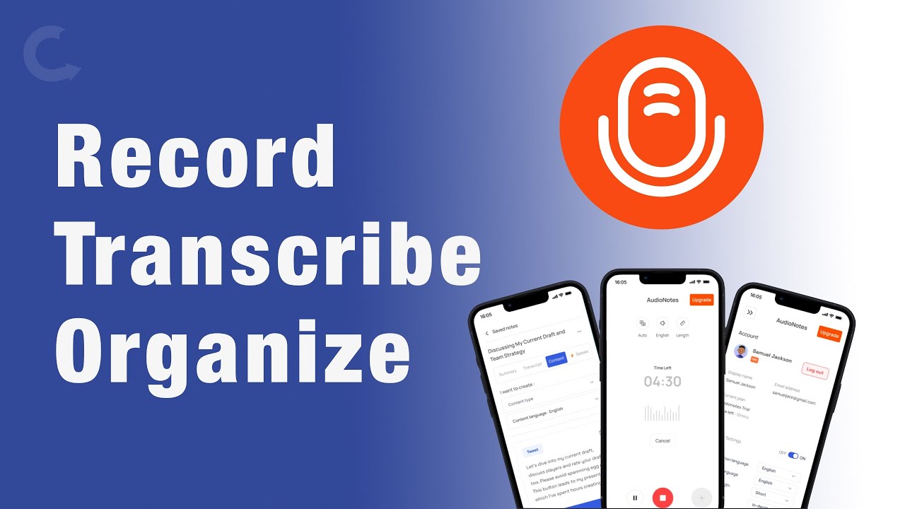 Record, Transcribe, Organize, and Share your notes with AudioNotes