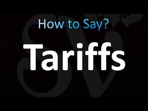 How to Pronounce Tariffs (CORRECTLY!)