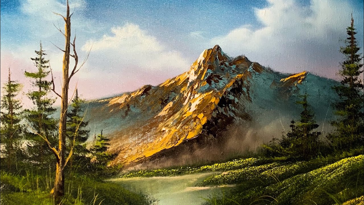 How To Paint A Beautiful Mountain Landscape In Oil - Paintings By Justin