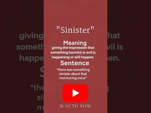 Word of the Day | sinister meaning | sinister explained in Urdu and Hindi #english #vocabulary